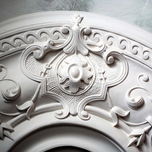 Large Vintage French Ceiling Medallion Round Molding Rococo Style ...