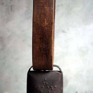 Large Antique Cow Bell Carved Wooden Cattle Yolk Alpine Primitive Farm ...