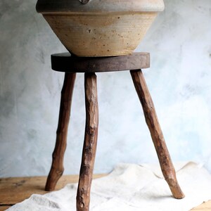 Primitive French Milking Stool Wabi Sabi Rustic Milkmaid Stool Rustic ...