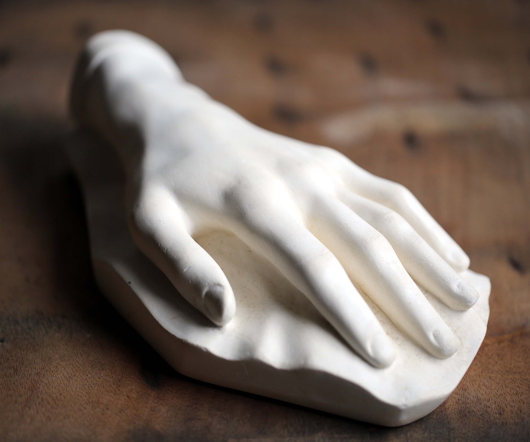 Chopin's Deathbed Hand Antique French Plaster Cast Memento Mori Cabinet ...