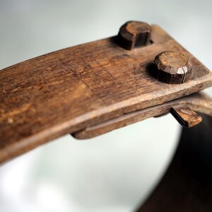 Large Antique Cow Bell Carved Wooden Cattle Yolk Alpine Primitive Farm ...