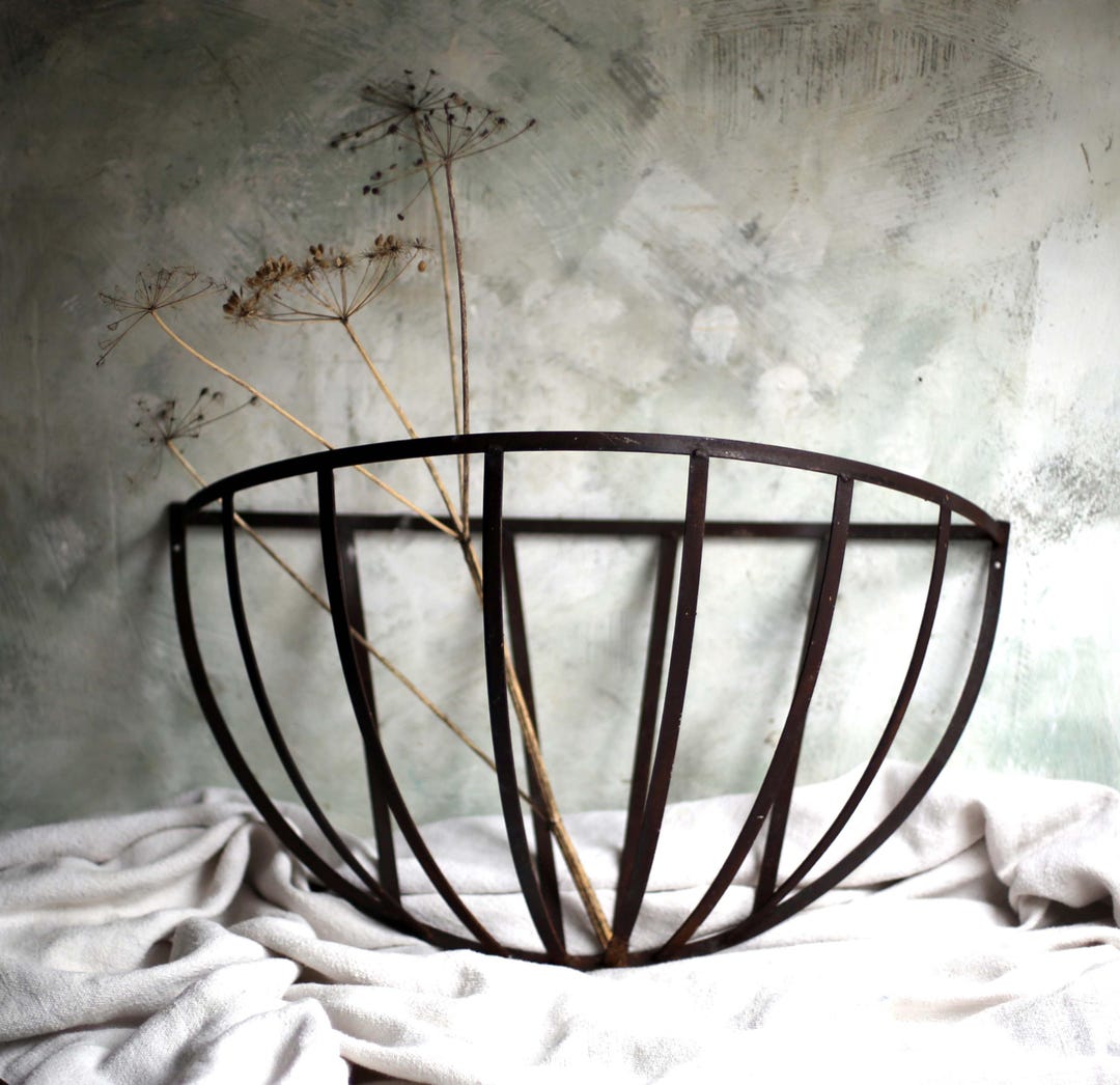 Antique Hay Feeder Rack French Wrought Iron Wall Manger Barn Decor - Etsy