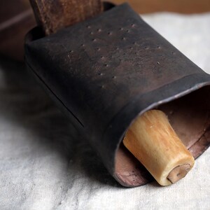 Large Antique Cow Bell Carved Wooden Cattle Yolk Alpine Primitive Farm ...
