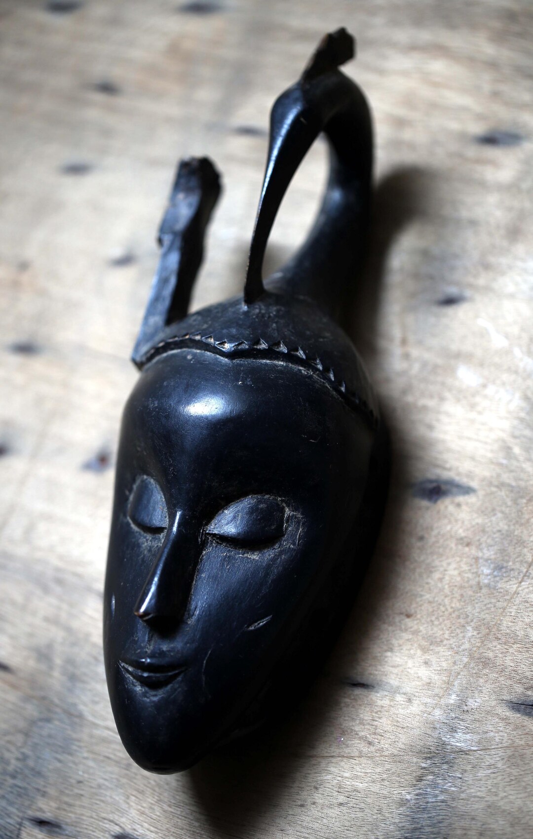 Small Antique African Mask Yaoure or Yauré Carved Wooden Tribal Art ...