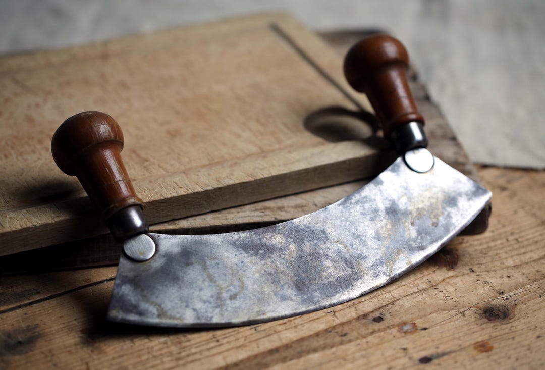 Antique Rocking Chopper French Kitchen Hachoir Mezzaluna Herb Cutter - Etsy