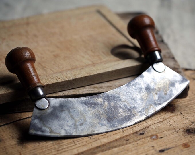 Antique Rocking Chopper French Kitchen Hachoir Mezzaluna Herb Cutter - Etsy