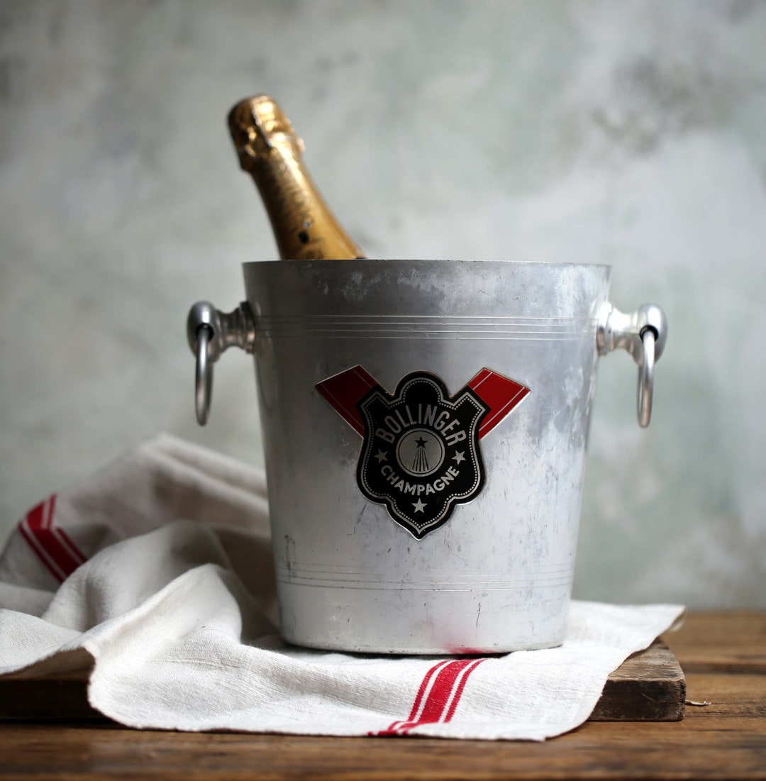 Vintage French Metal BOLLINGER Champagne Ice Bucket Wine Cooler - Etsy
