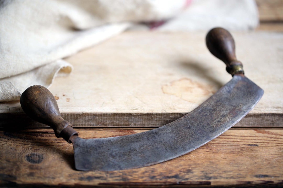 Antique Rocking Chopper French Country Kitchen Hachoir Mezzaluna Herb ...