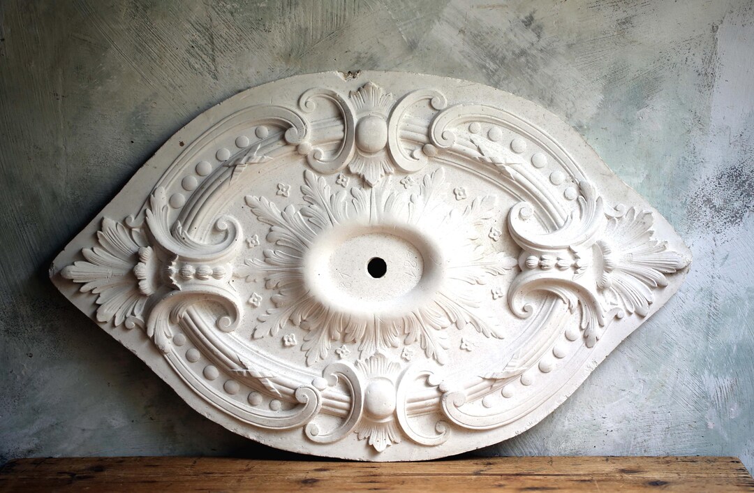 Antique Ceiling Medallion French Oval Molding Rococo Plaster Rose ...