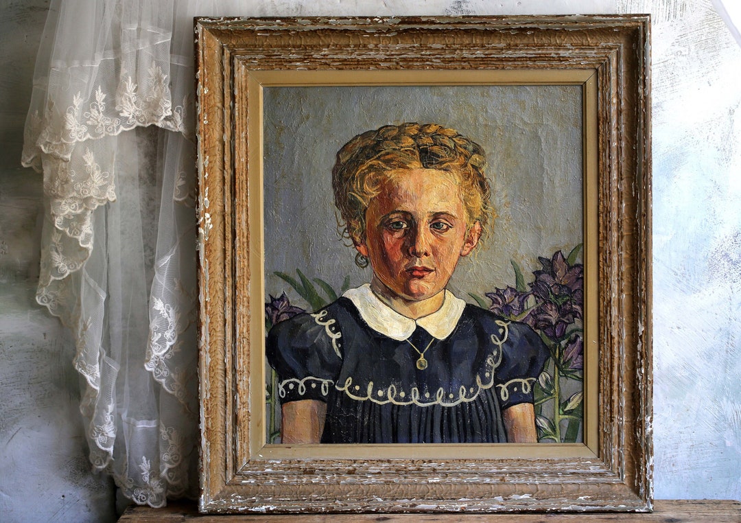 Portrait Painting by Alice Pasco Young Girl Oil Paint on Canvas - Etsy