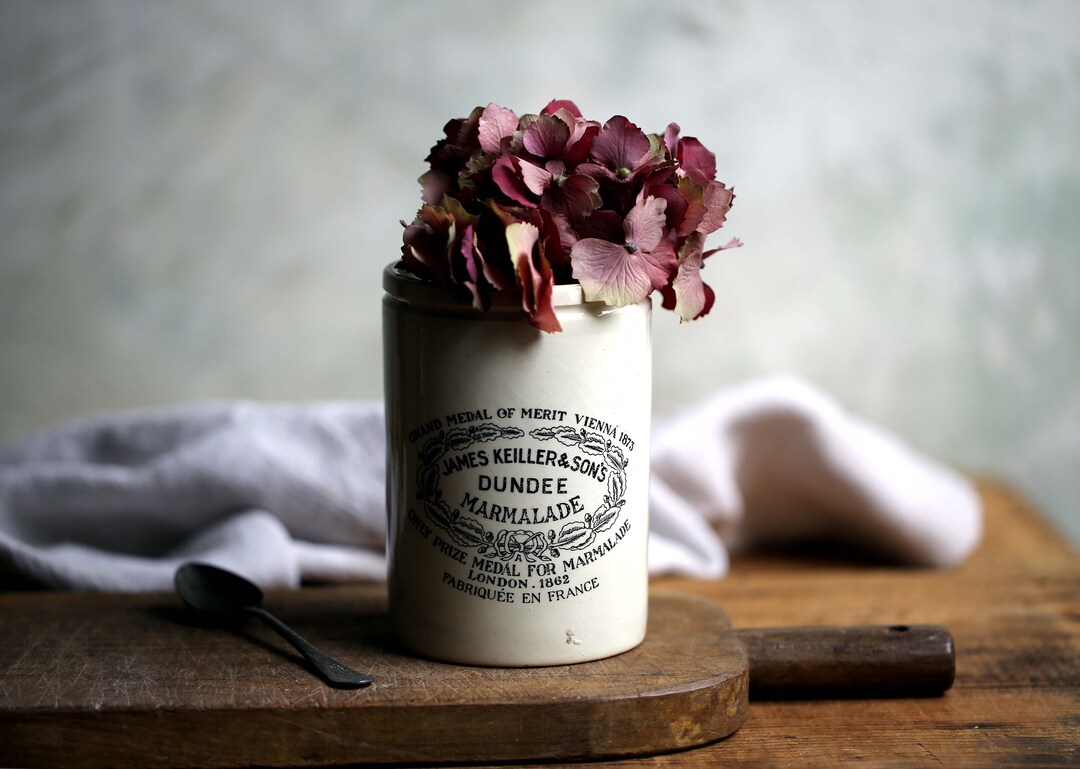Large Antique Dundee Marmalade Pot Ceramic Storage James Keiller & Sons ...