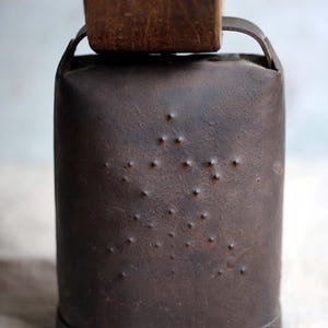 Large Antique Cow Bell Carved Wooden Cattle Yolk Alpine Primitive Farm ...