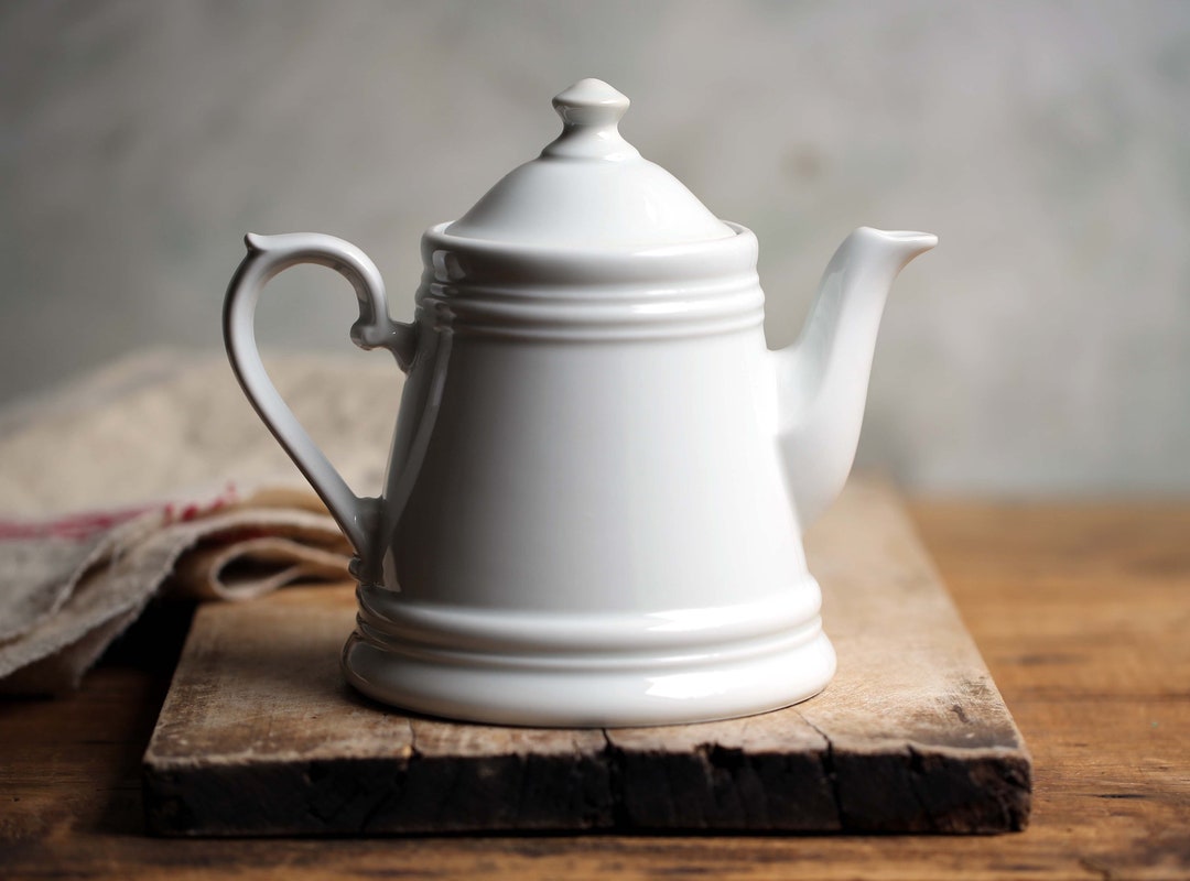 Large Vintage German White Porcelain Teapot Kronester Bavaria West ...