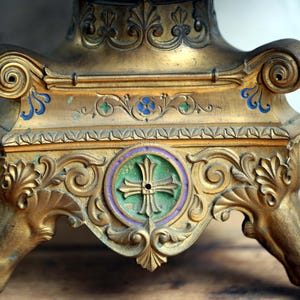 Church Alter Riser Host Table Religious Antique Display Stand 19th ...