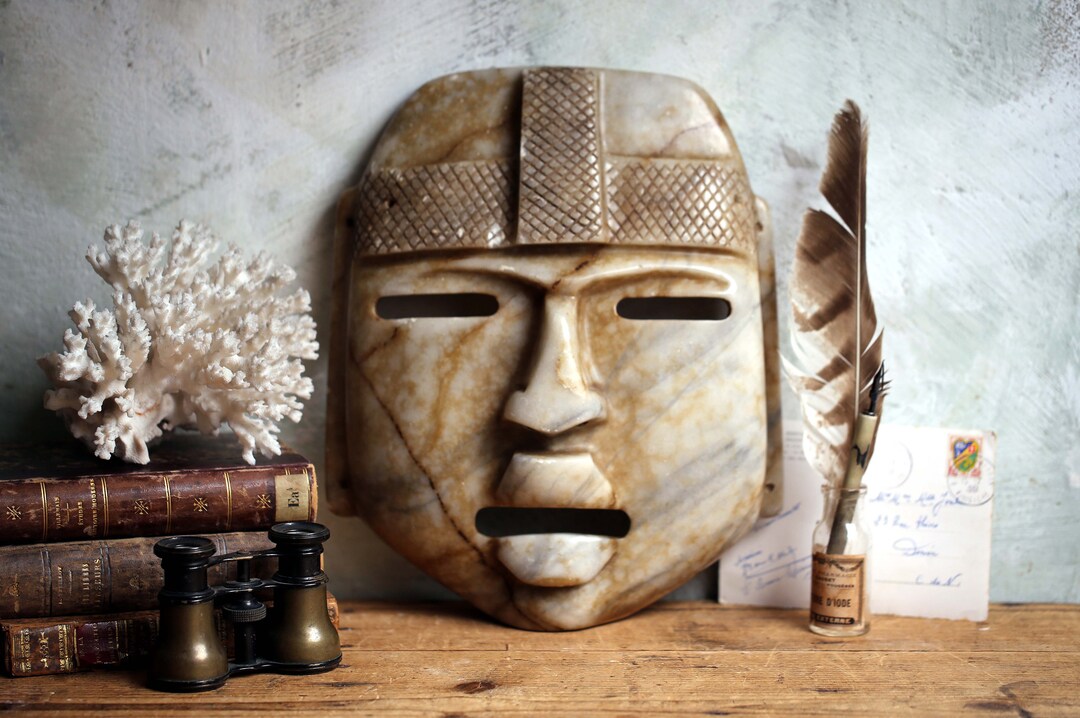 Antique Marble Mask Stone Carving Face Man's Head - Etsy