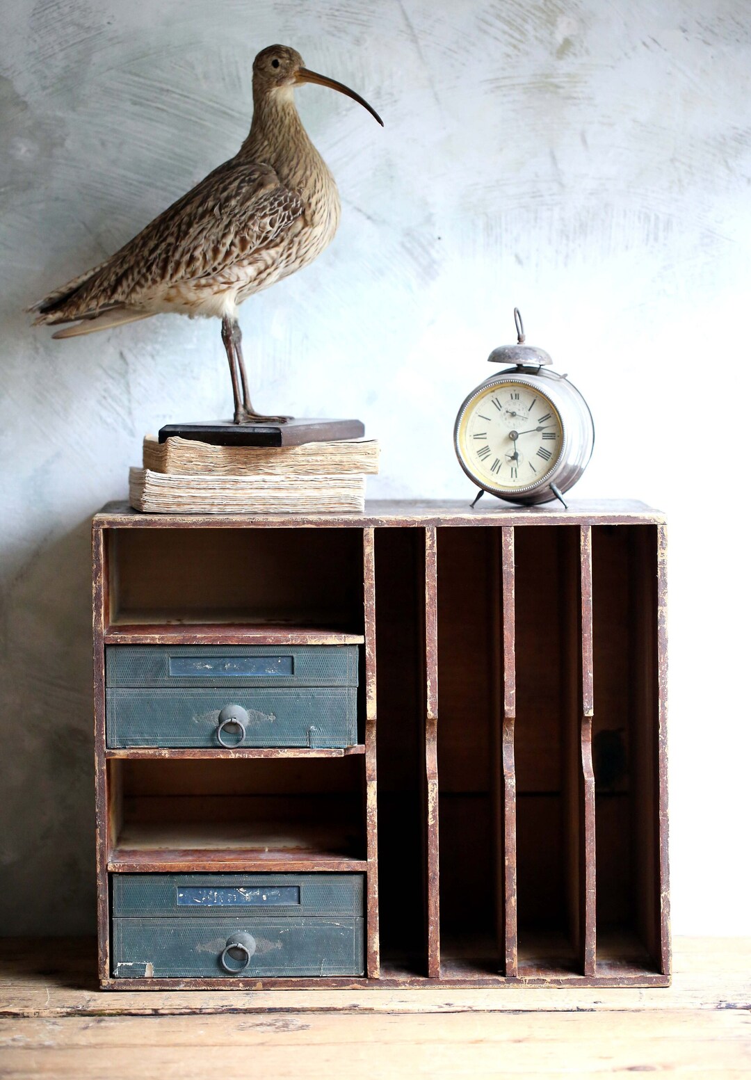 Antique French Notary's Filing Cabinet File Box LAWYER Wooden Storage ...