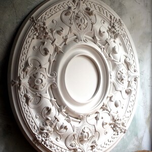 Large Vintage French Ceiling Medallion Round Molding Rococo Style ...