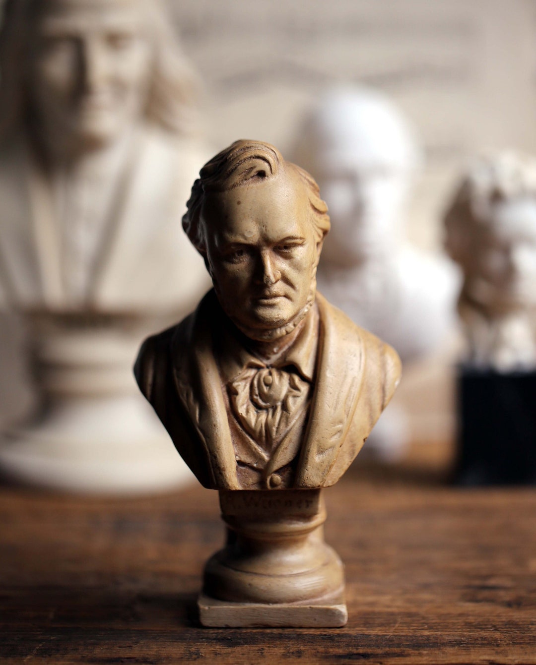 Antique Richard Wagner Bust Vintage Chalkware Statue Figurine Classical ...