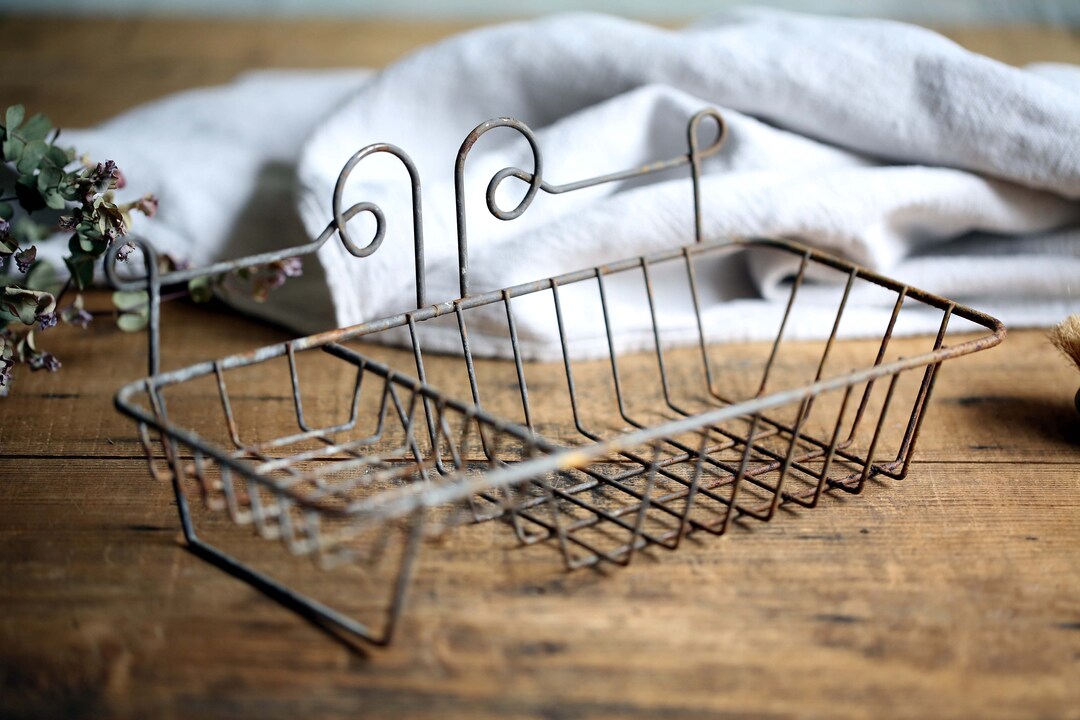 Large Antique French Wire Soap Dish Art Deco Rusty Metal Soap Holder - Etsy