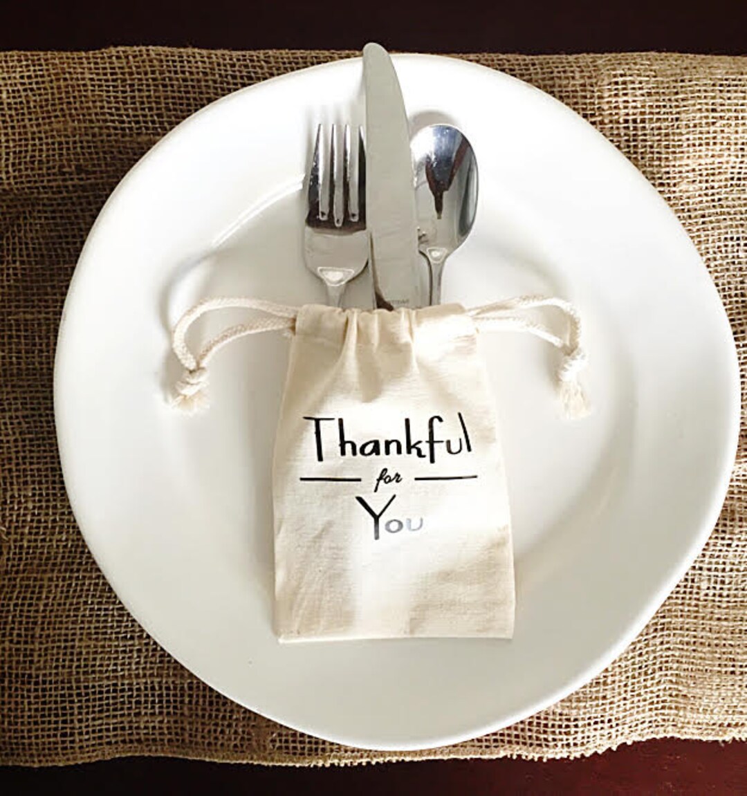 Thanksgiving Table Decor- Fall Table Decor - Thankful for You Favor Bag ...