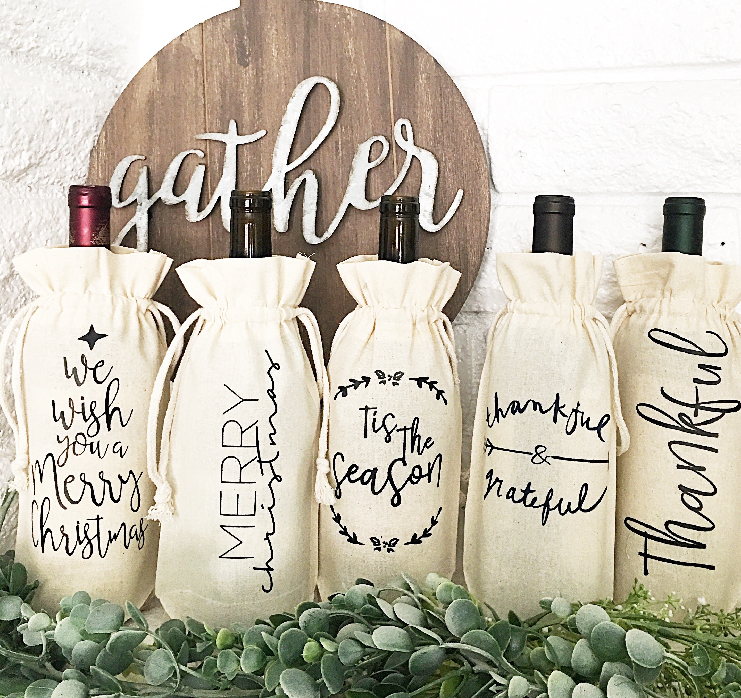 Wine Bags for Hostess Gifts Corporate gifts for Employee | Etsy