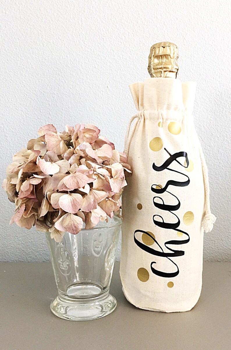 Wine Gift Bag - Win Bags - Cheers Wine Bag - Thank You Gifts - Hostess ...