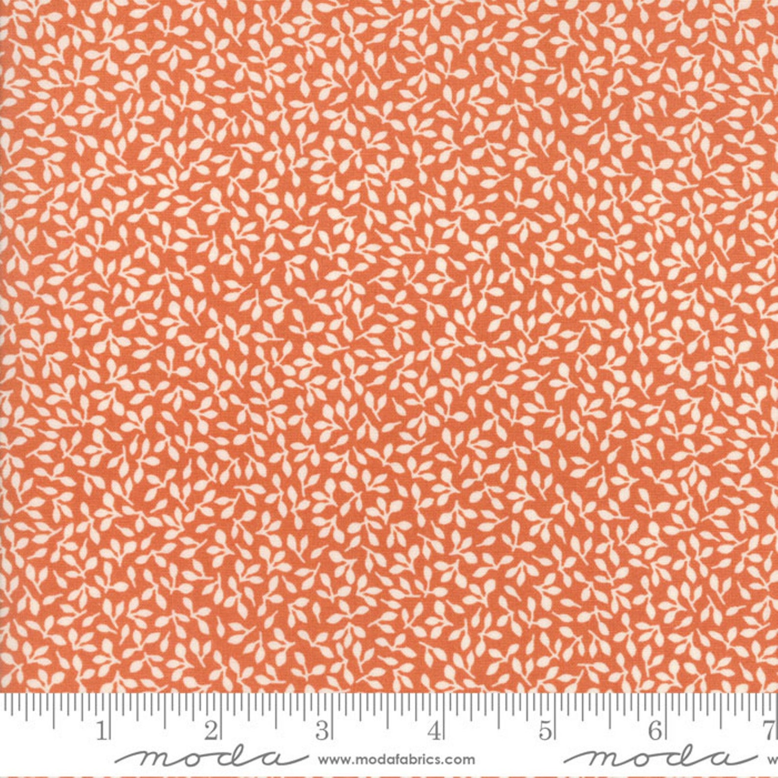 Treehouse Club Leaves Tangerine Fabric in Tangerine Orange by - Etsy