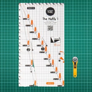 The Hurty™ 1 - Half Rectangle Triangle Ruler for Rotary Cutting Fabric ...