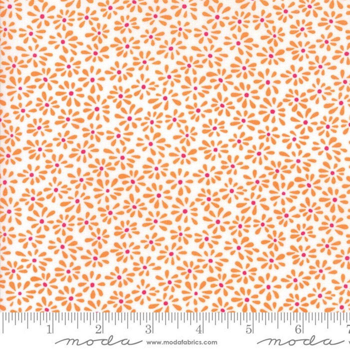Frolic Simply Orange Floral Fabric 22313-14 by Me and My - Etsy