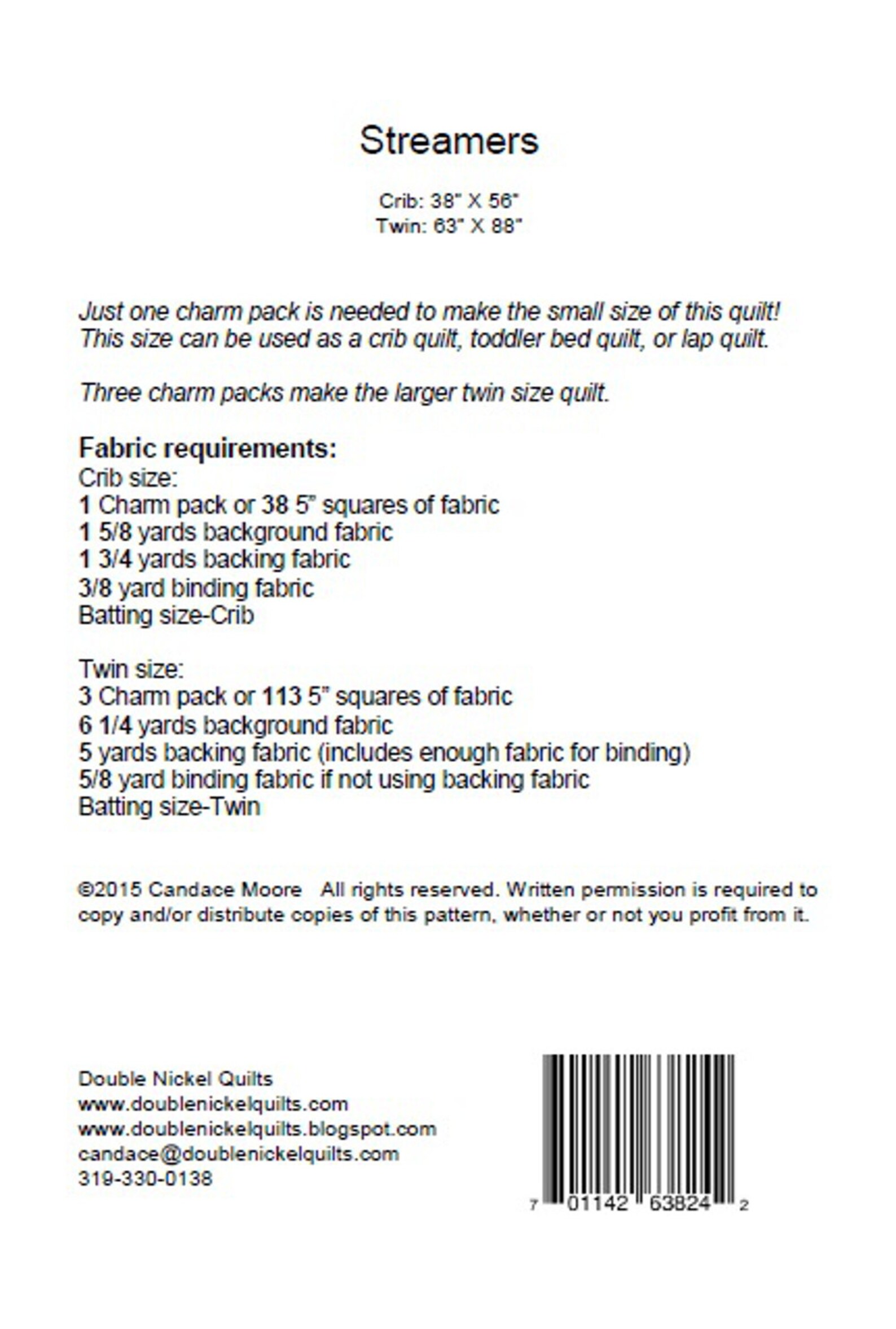 Streamers Charm Pack Downloadable Pdf Quilt Pattern by Double | Etsy