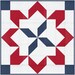 Starburst Quilted Table Topper PDF Pattern: Square Wall Quilt (24x24in ...