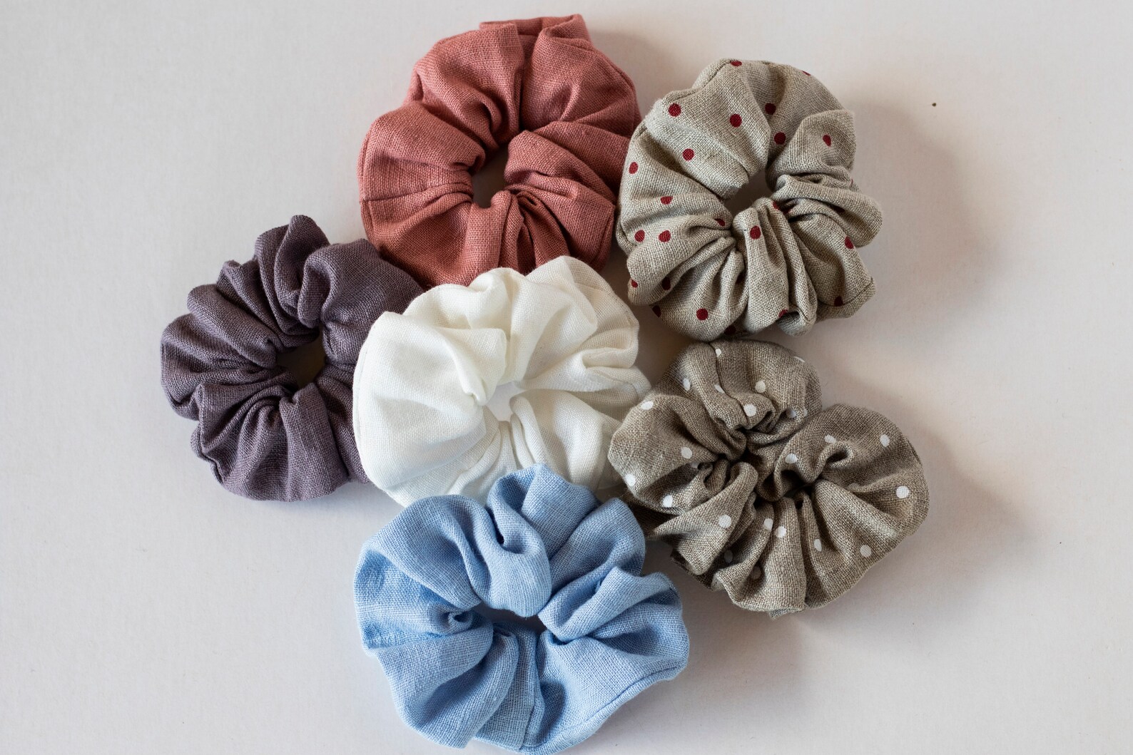 Ponytail Holder Hair Scrunchie Linen Hair Scrunchies Variety - Etsy