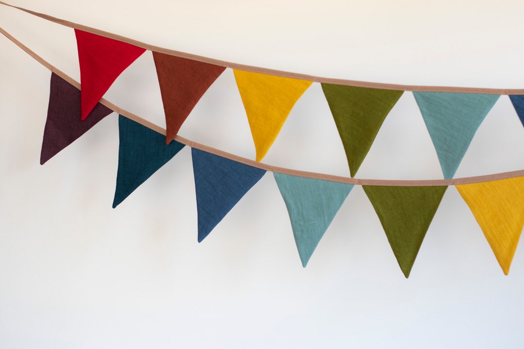 Rainbow Colors Outdoor Bunting Mixed Colors Party Banner Triangle ...