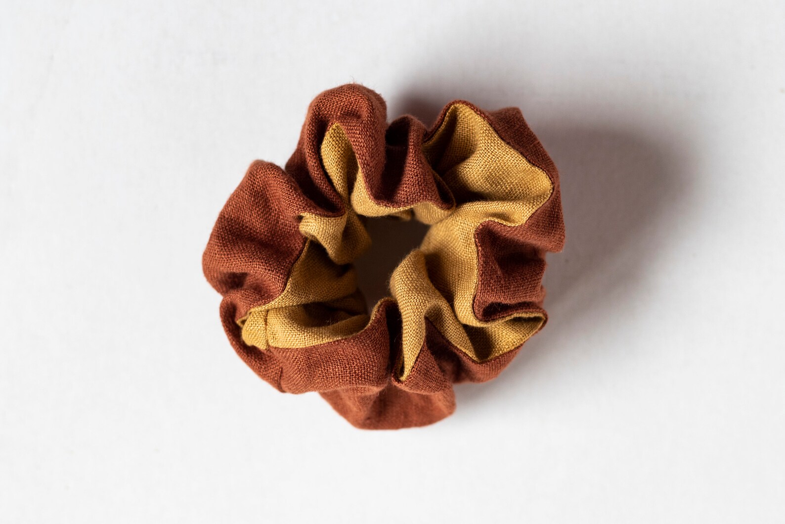 Two colors Ponytail holder Linen hair scrunchie Hair | Etsy