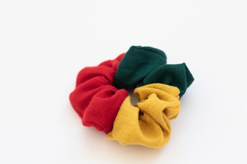 Multicolor Linen Hair Scrunchie: Hand Wrist Accessory - Etsy