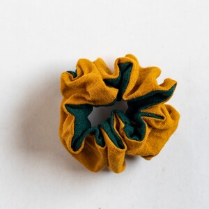 Two Colors Ponytail Holder Linen Hair Scrunchie Hair Accessories Custom ...