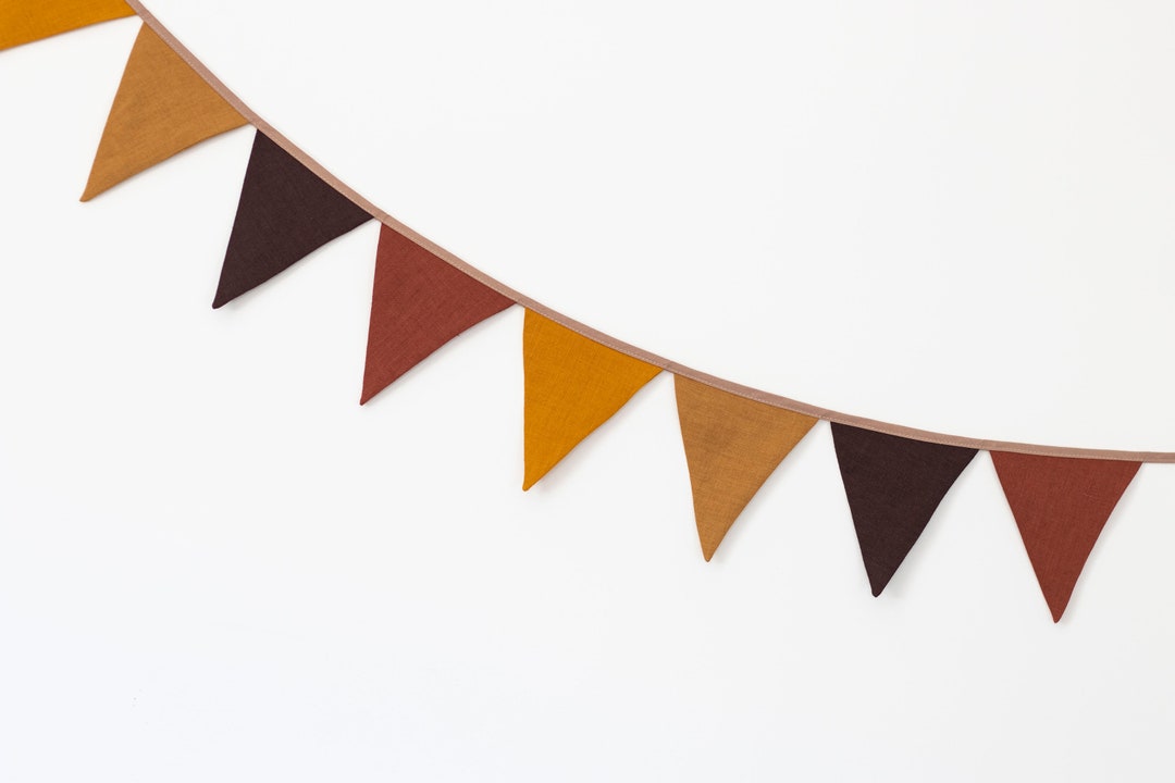 Autumn Colors Outdoor Bunting Fall Decor Banner Triangle Banner ...