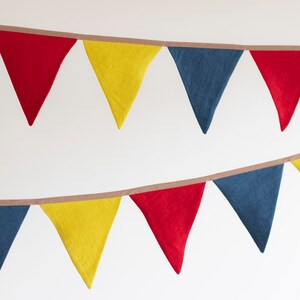 Old School Colors Outdoor Bunting Mixed Colors Party Banner Triangle ...