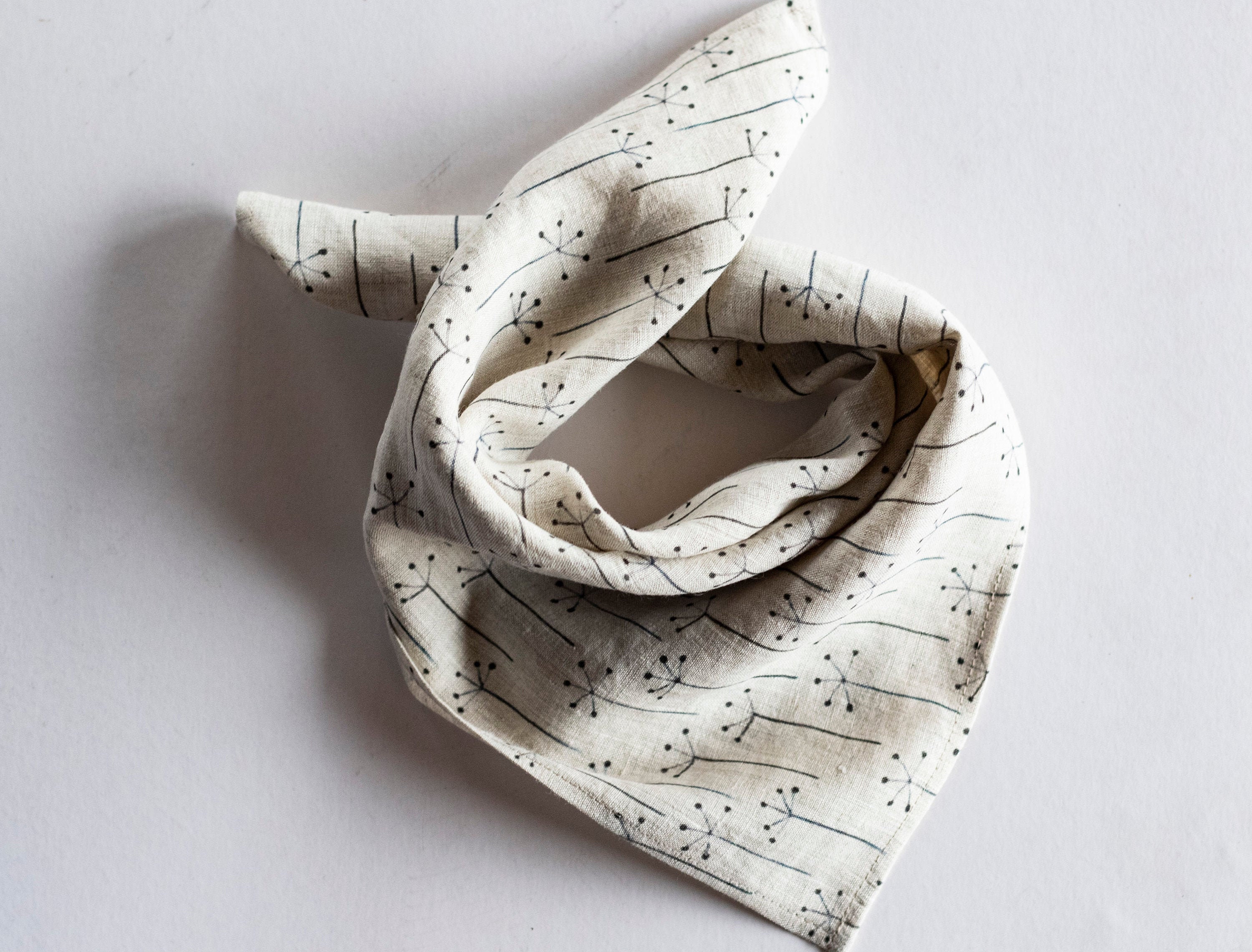 Natural Linen Dandelion Bandana Headband Headwrap Bandana or - Etsy