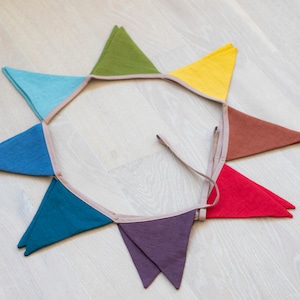 Rainbow Colors Outdoor Bunting Mixed Colors Party Banner Triangle ...