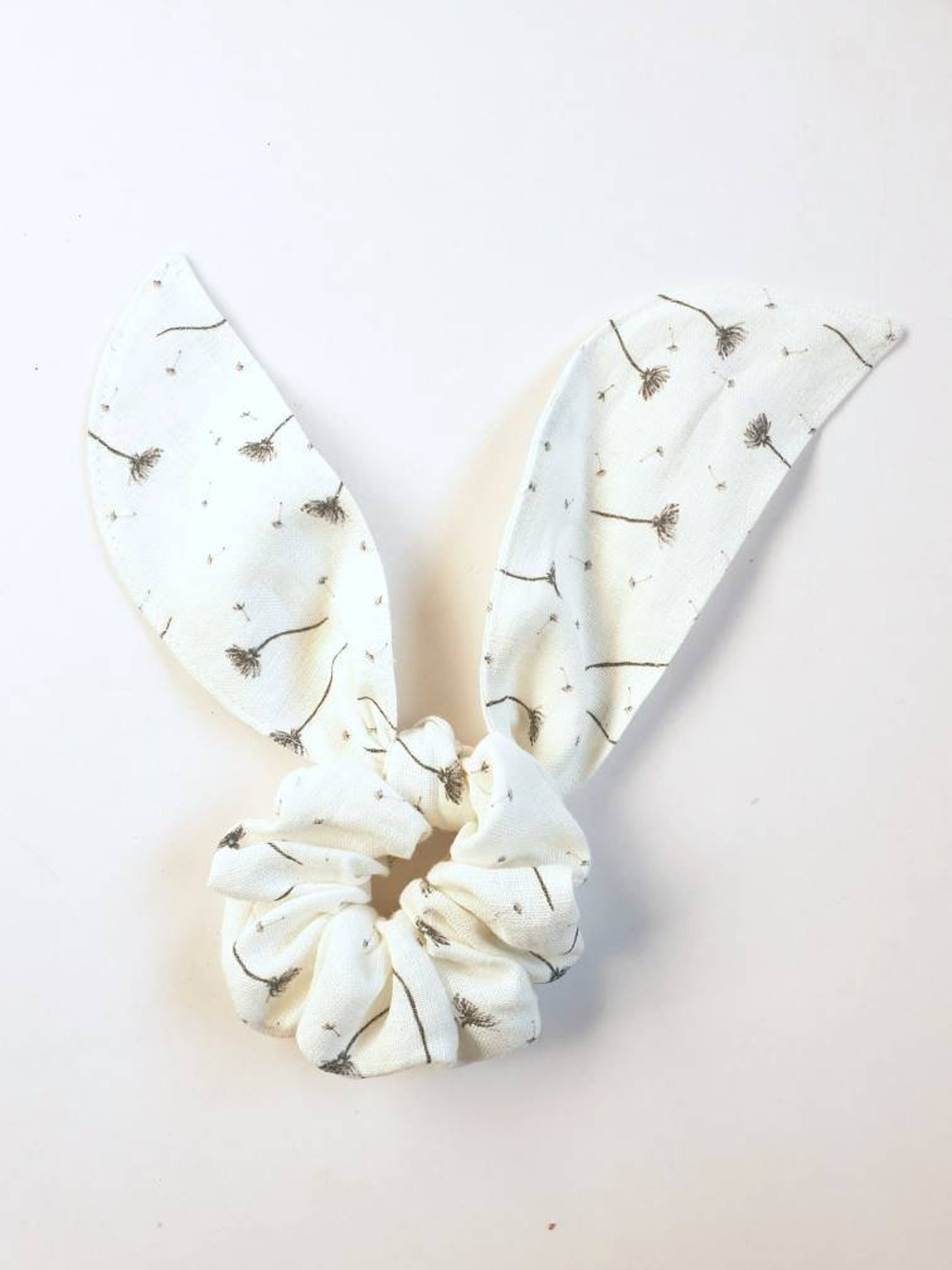 Dandelion Bow Scrunchie Hair Wrap Linen Scrunchie With Bow - Etsy