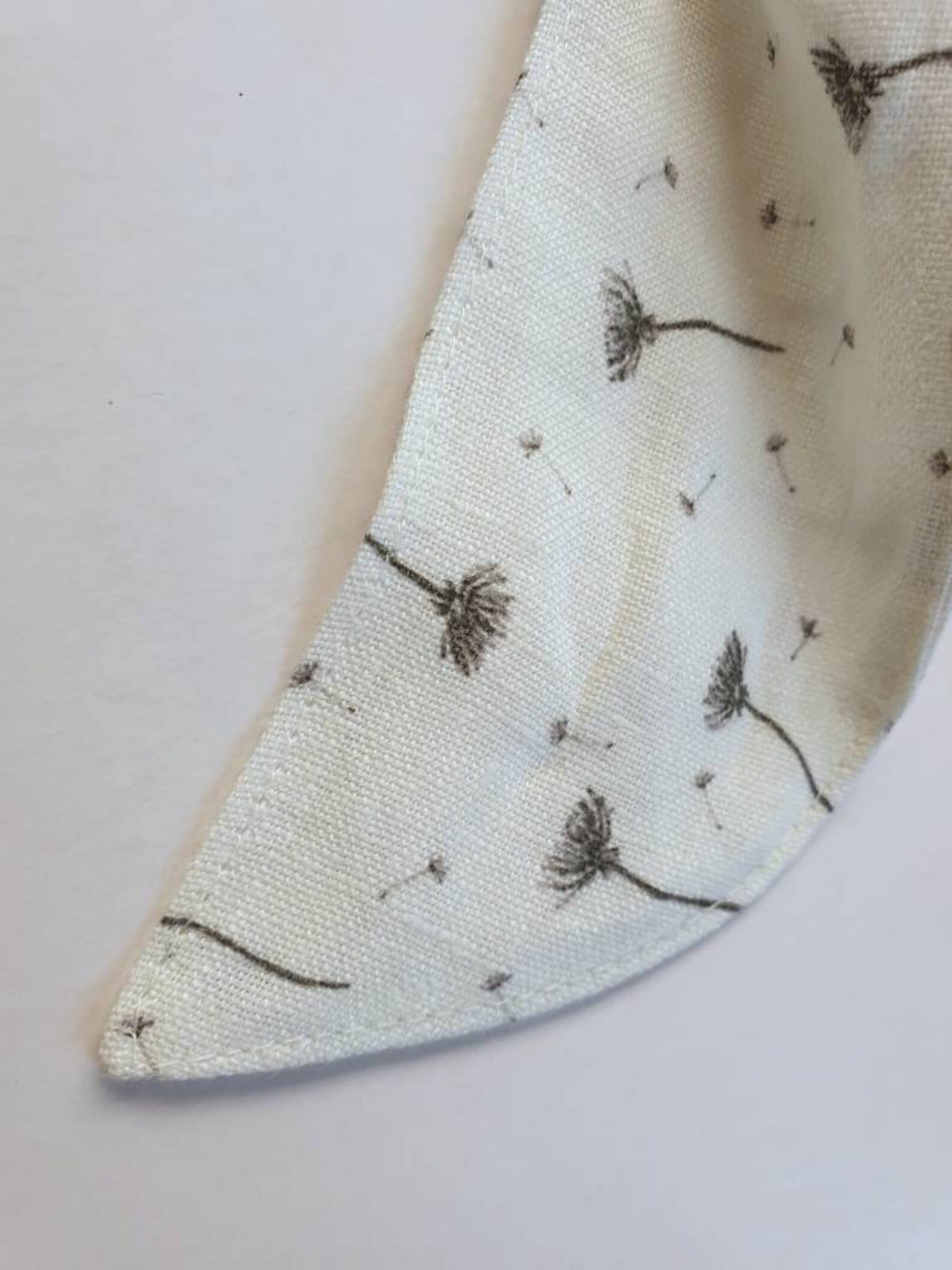 Dandelion Bow Scrunchie Hair Wrap Linen Scrunchie With Bow - Etsy