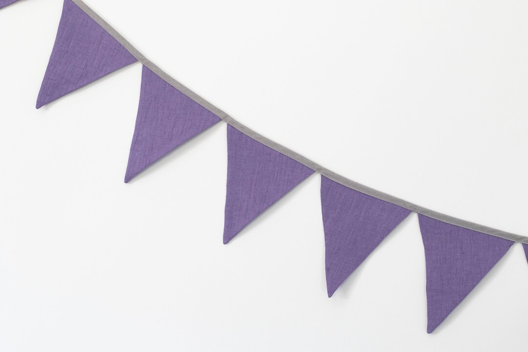 Purple Outdoor Bunting Party Banner Triangle Banner Pennants for Party ...