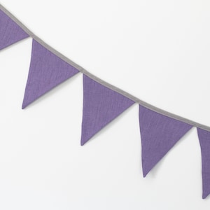 Purple Outdoor Bunting Party Banner Triangle Banner Pennants for Party ...