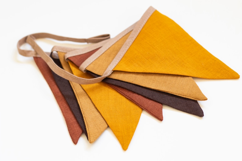 Autumn Colors Outdoor Bunting Fall Decor Banner Triangle Banner ...
