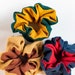 Two Colors Ponytail Holder Linen Hair Scrunchie Hair - Etsy