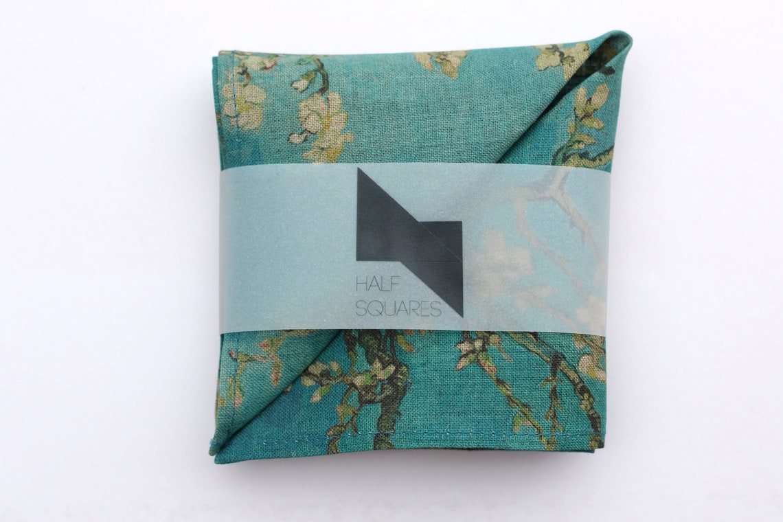 Vincent Van Gogh Painting Pocket Square Turquoise Grooms - Etsy