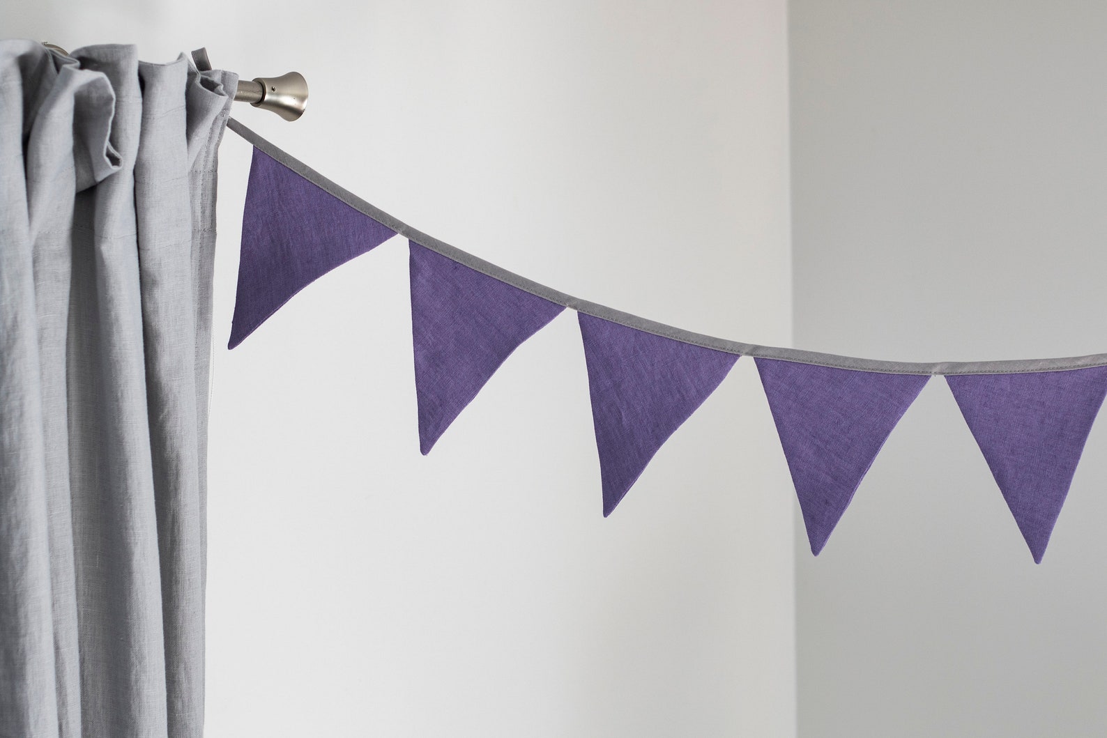 Purple Outdoor Bunting Party Banner Triangle Banner Pennants for Party ...