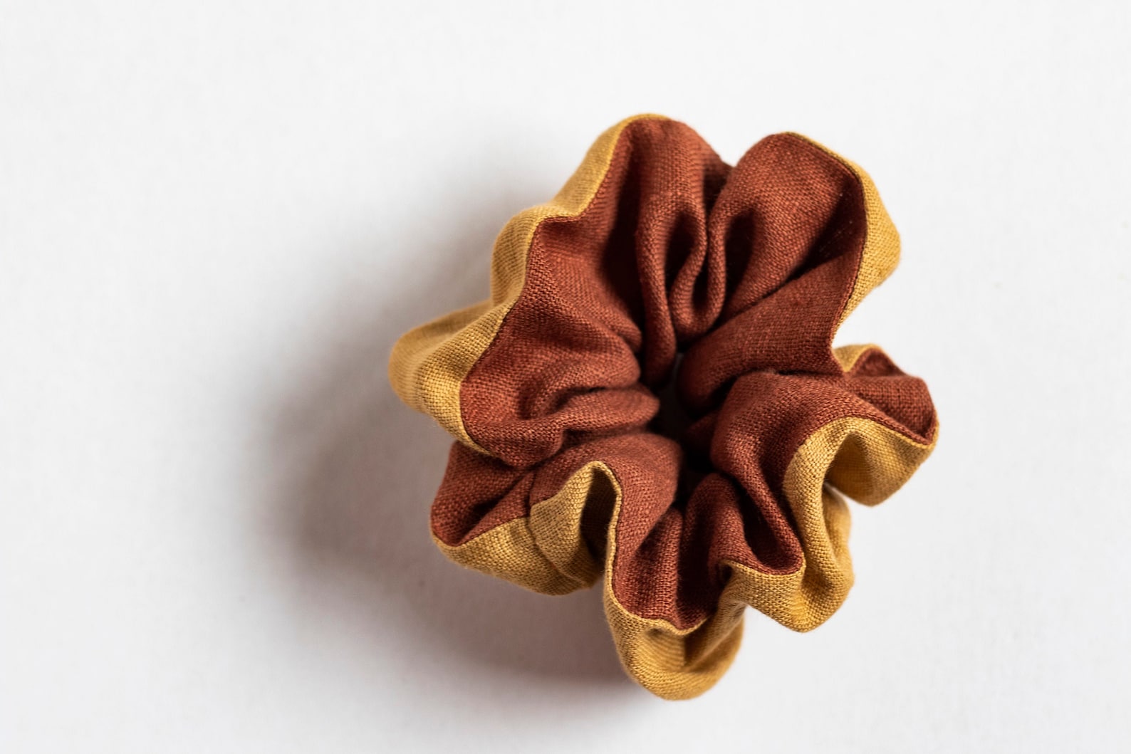 Two colors Ponytail holder Linen hair scrunchie Hair | Etsy