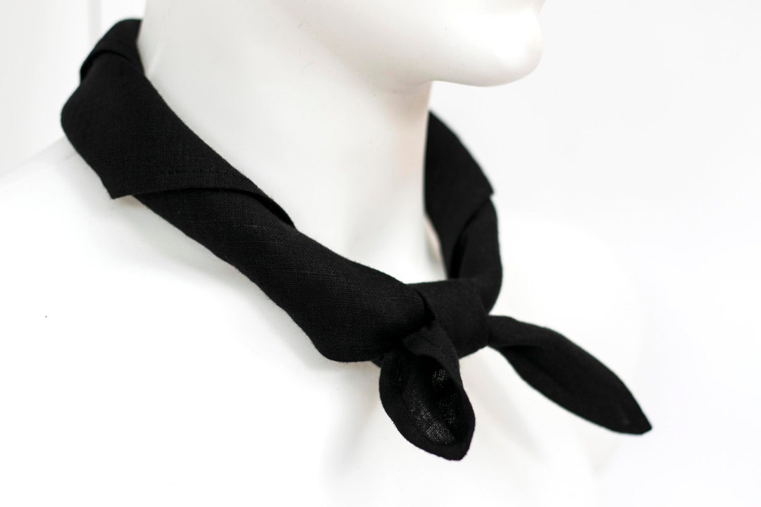 Mens Bandana, Black Linen Bandana, Karate Headband, Linen Wristband ...